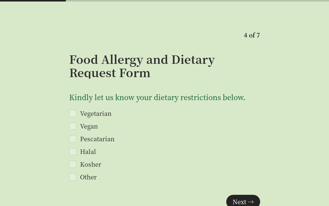 Food Allergy Forms