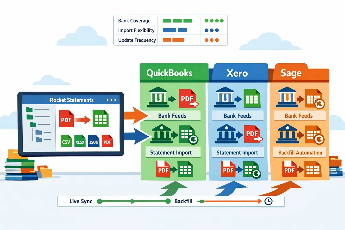 QuickBooks vs Xero vs Sage (2026): Bank Feeds, Statement Imports, and ...
