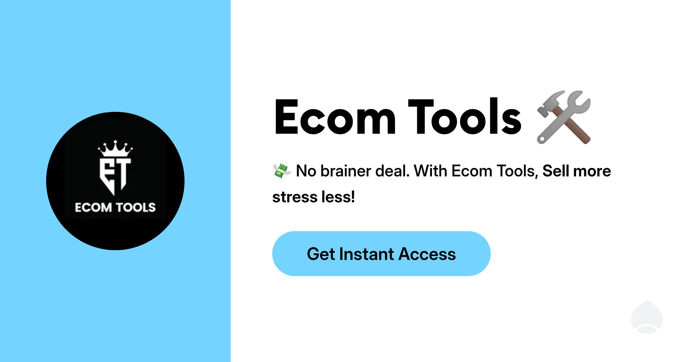 Ecom Tools 🛠️ - 💸 No brainer deal. With Ecom Tools, Sell more stress less!
