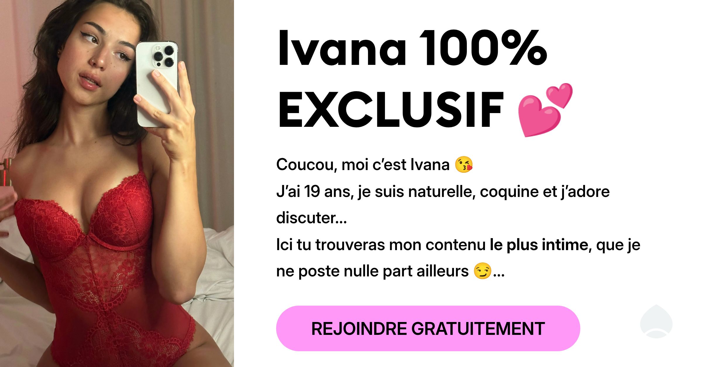Ivana 100% EXCLUSIF 💕 - Coucou, moi c’est Ivana 😘 J’ai 19 ans, je suis ...
