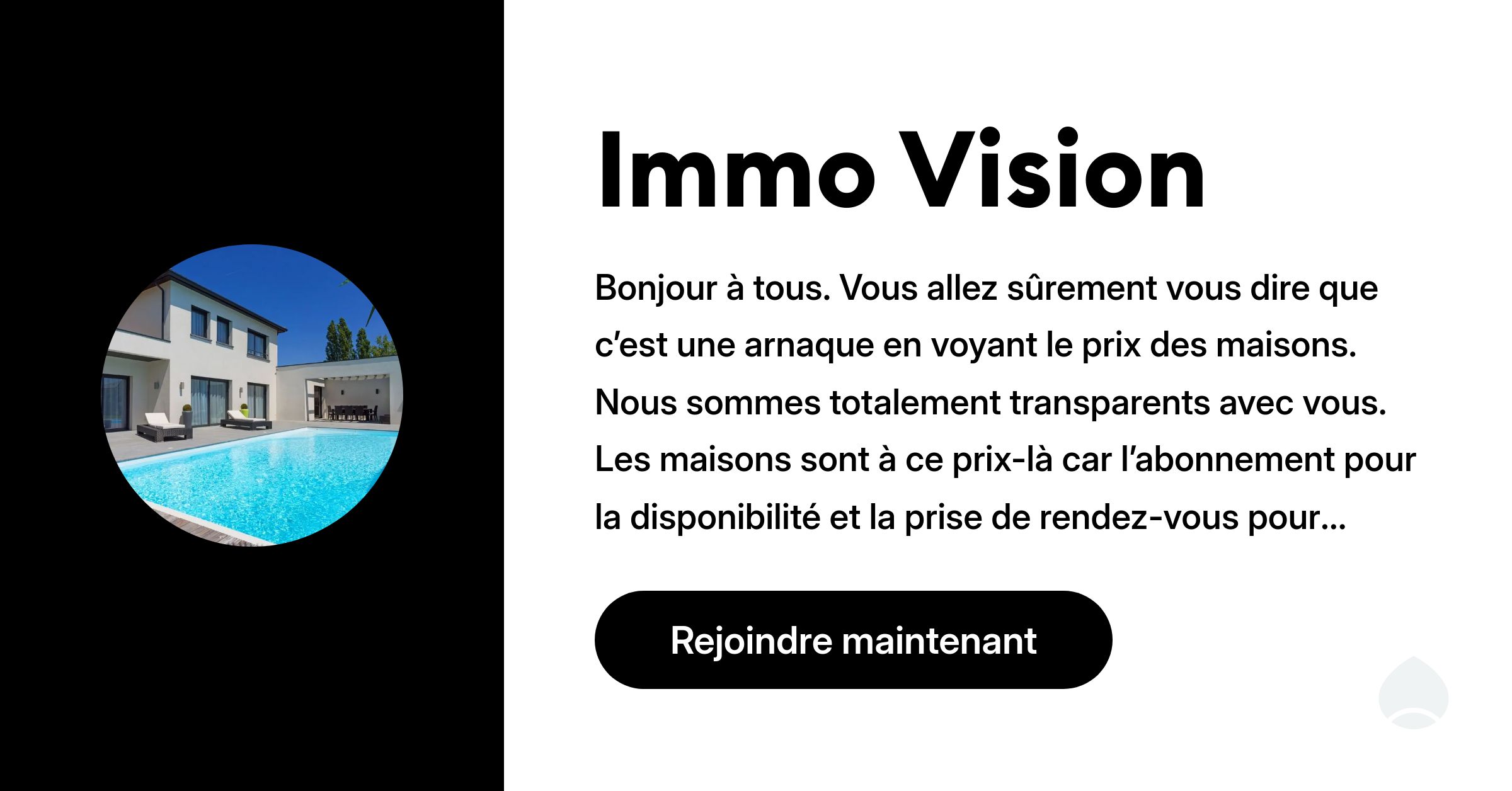 Immo Vision - Bonjour à tous. Vous allez sûrement vous dire que c’est une arnaque en voyant le ...