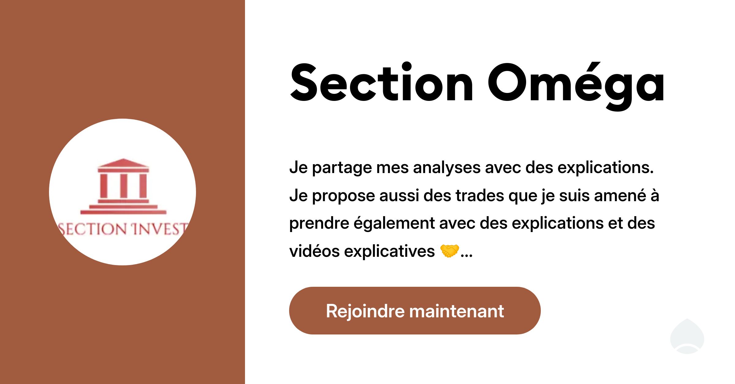 Section Oméga - Je partage mes analyses avec des explications. Je ...