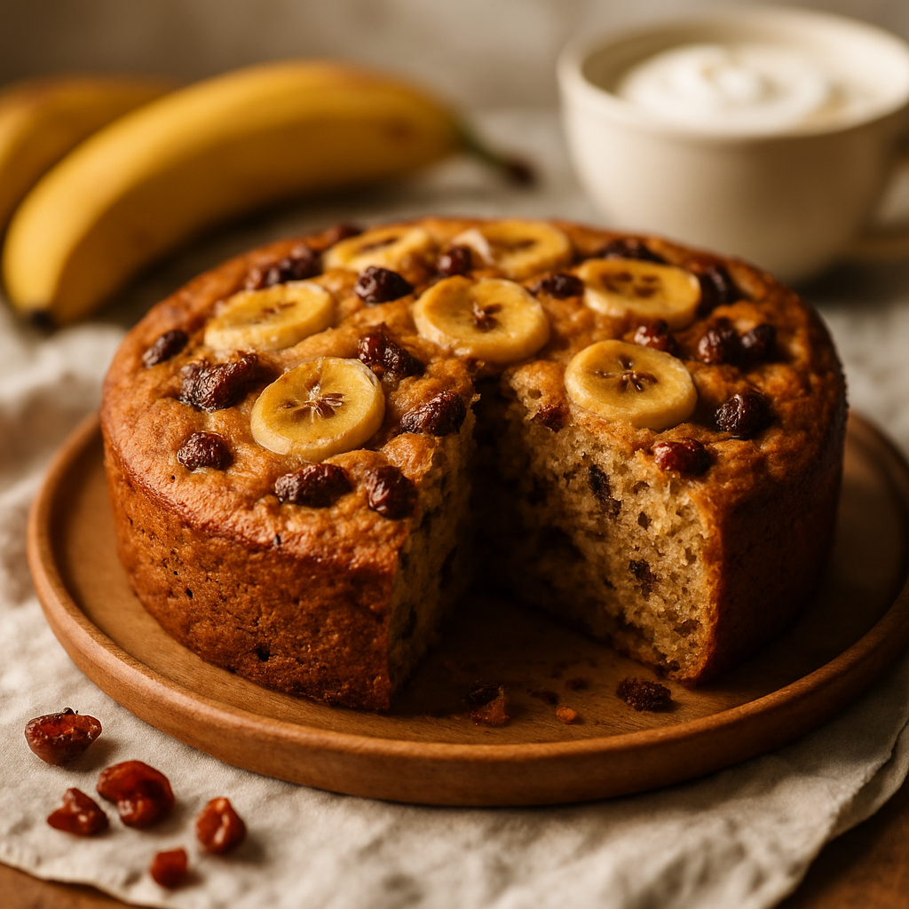Moist Date Banana Yogurt Cake | DishGen Recipe