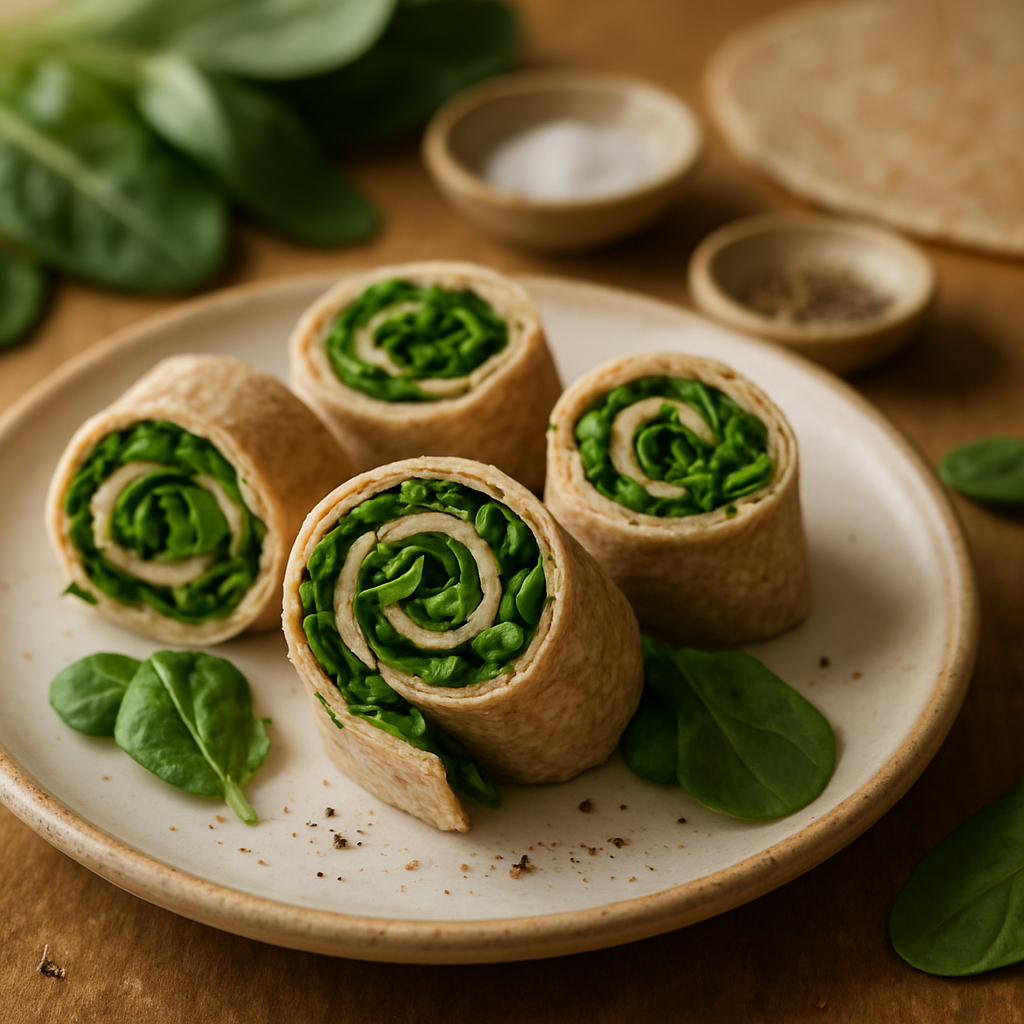 Simple Spinach Mini Wraps | DishGen Recipe