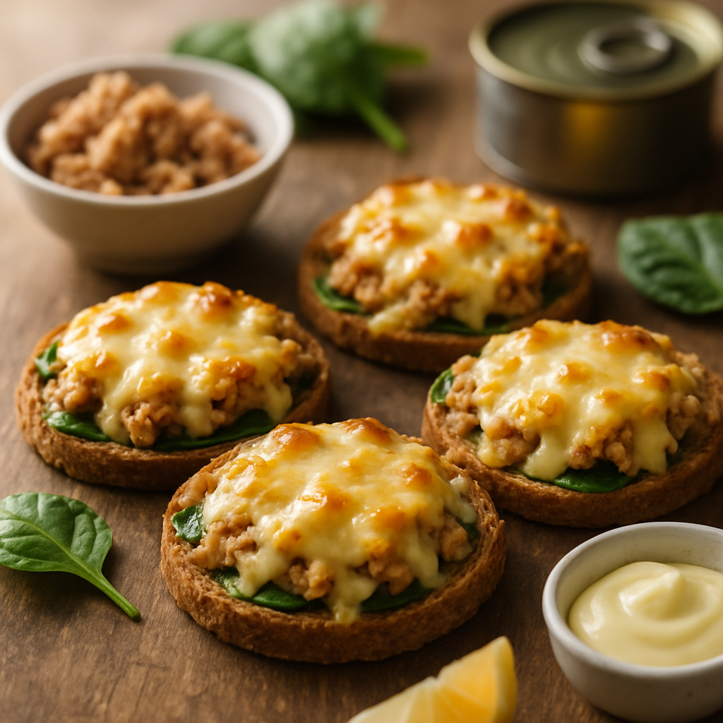 Cheesy Tuna Mini Pizzas | DishGen Recipe