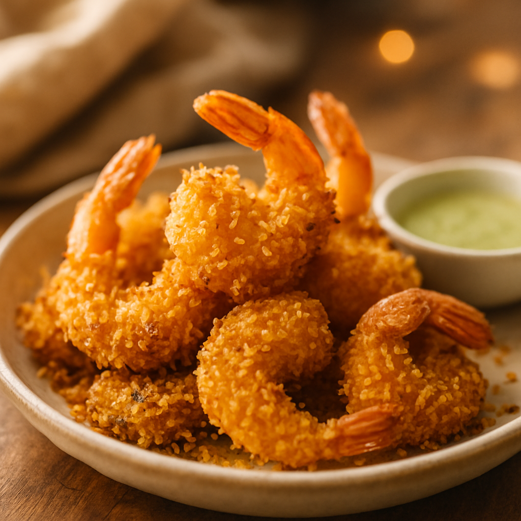 Crispy Coconut Panko Fried Shrimp | DishGen Recipe