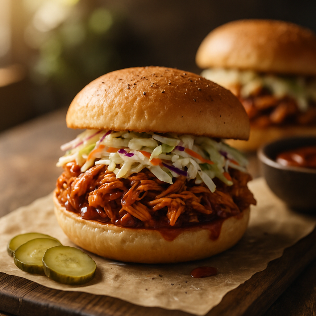 Spicy Pulled Chicken Sandwiches | DishGen Recipe