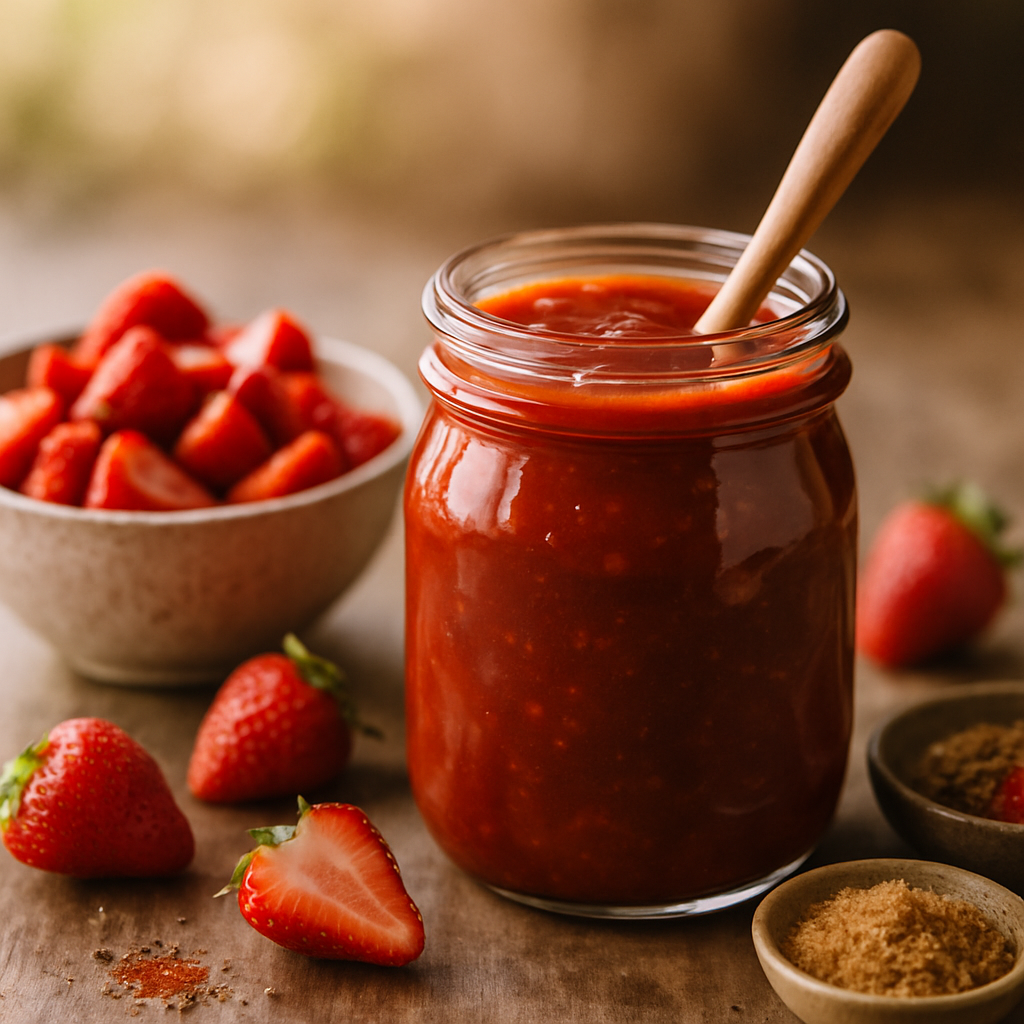 Sweet & Tangy Strawberry BBQ Sauce | DishGen Recipe