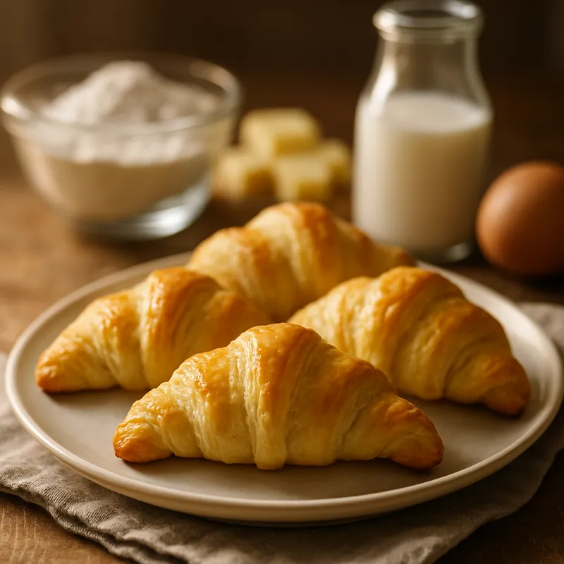 Buttery No-Yeast Croissants | DishGen Recipe